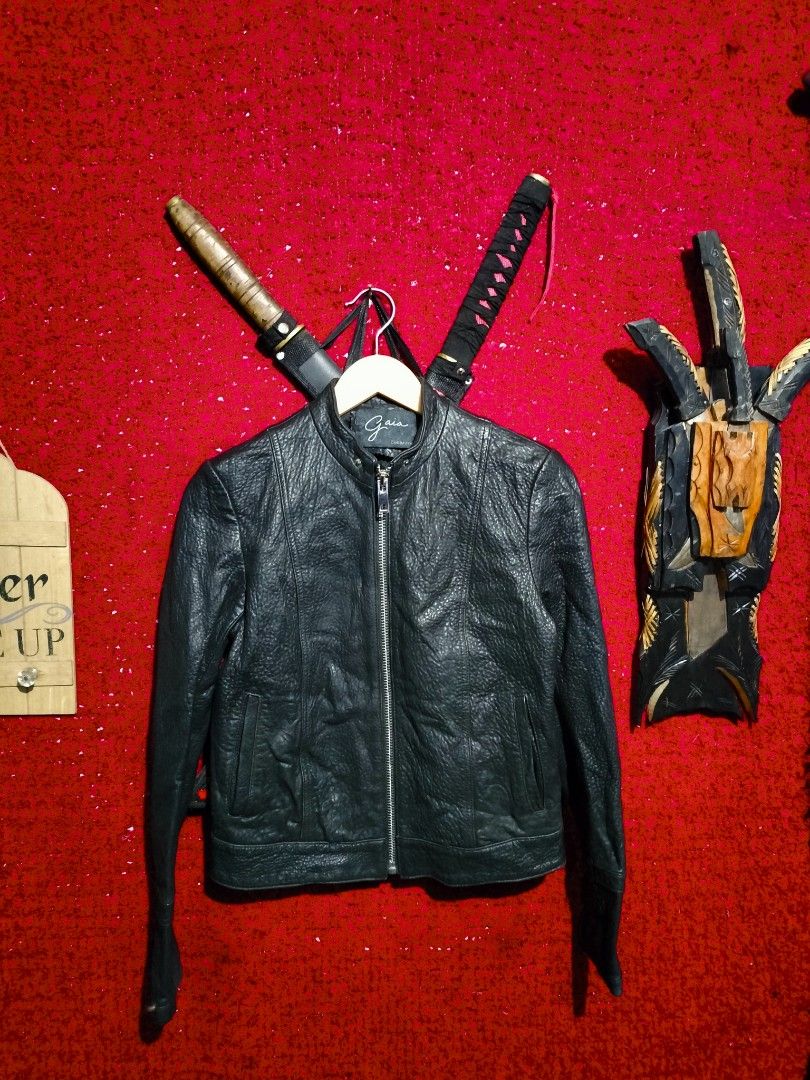 GAIA CAFE RACER LEATHER JACKET FOR WOMEN'S, Women's Fashion, Coats ...