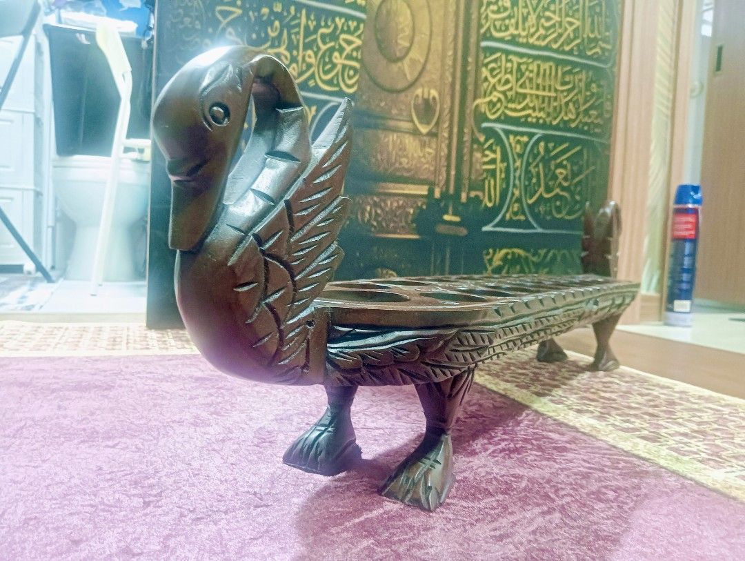 Hand-Carved Wooden Mancala Board Game with Stones, Hobbies & Toys, Toys ...