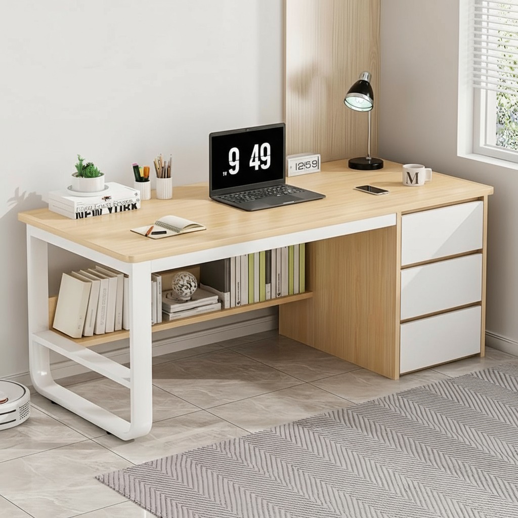 Home Office Desk | Workstation Study Table | Bedroom Computer Desk ...