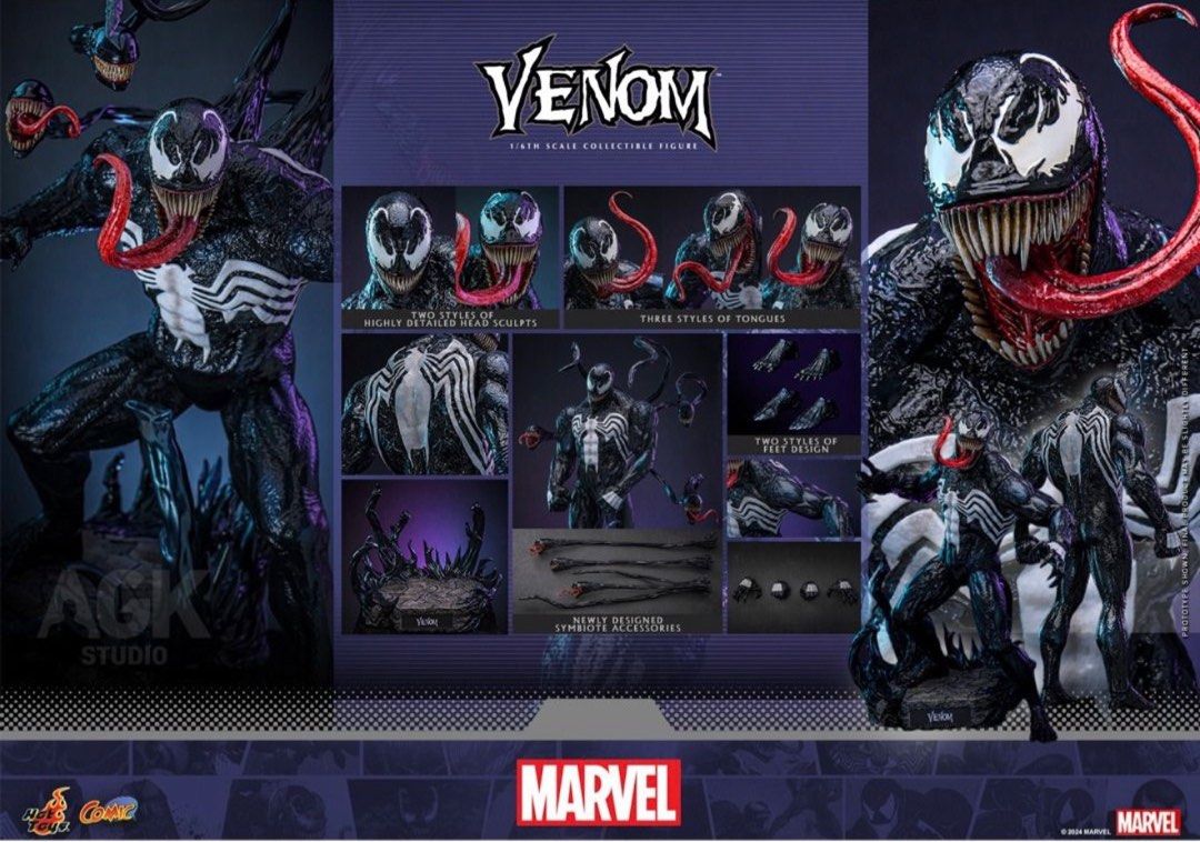 Hot Toys Venom 1/6 Scale Collectible Figure, Hobbies & Toys, Toys ...