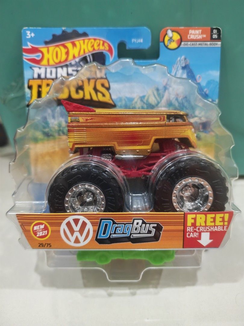 Hot Wheels Monster Trucks Drag Bus, Hobbies & Toys, Toys & Games on ...