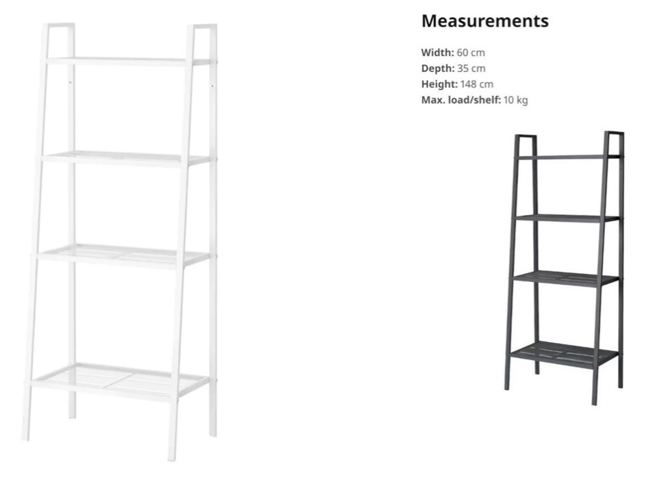 IKEA Ladder Shelf - White, Furniture & Home Living, Furniture, Shelves ...