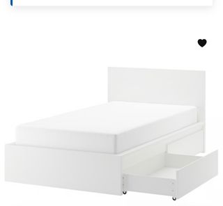 IKEA MALM Bed Frame with HAMARVIK Mattress, Furniture & Home Living ...
