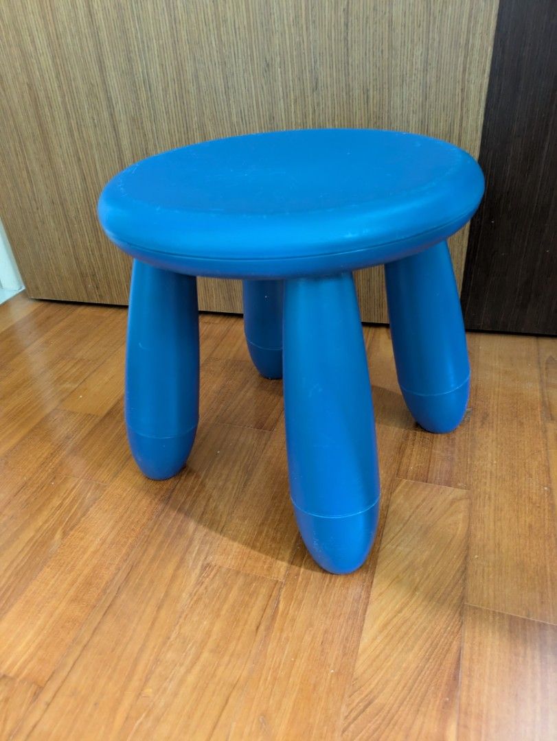 IKEA MAMMUT Children's Stool - Blue, Babies & Kids, Baby Nursery & Kids ...
