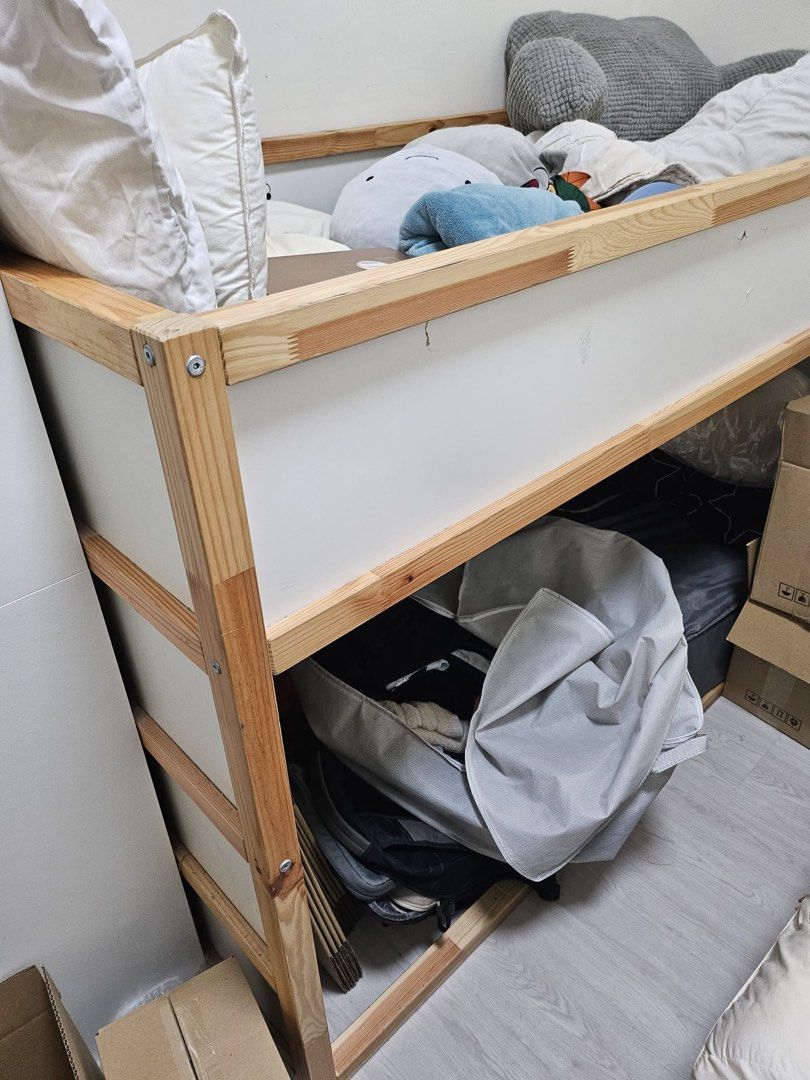 IKEA MYDAL Bunk Bed Frame, Pine, Furniture & Home Living, Furniture ...