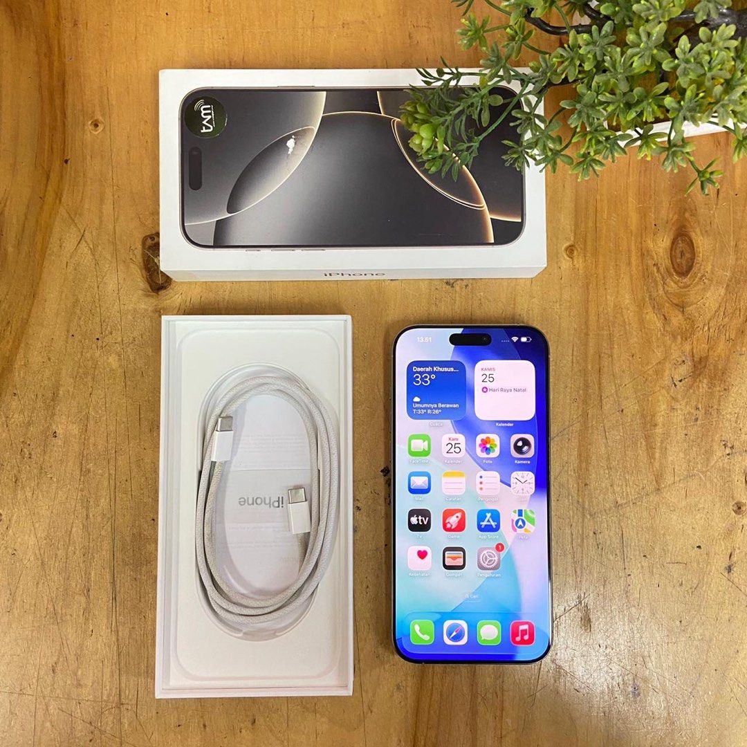 iPhone 16 Pro max 256GB Natural titanium super mulus BH 100% garansi ...