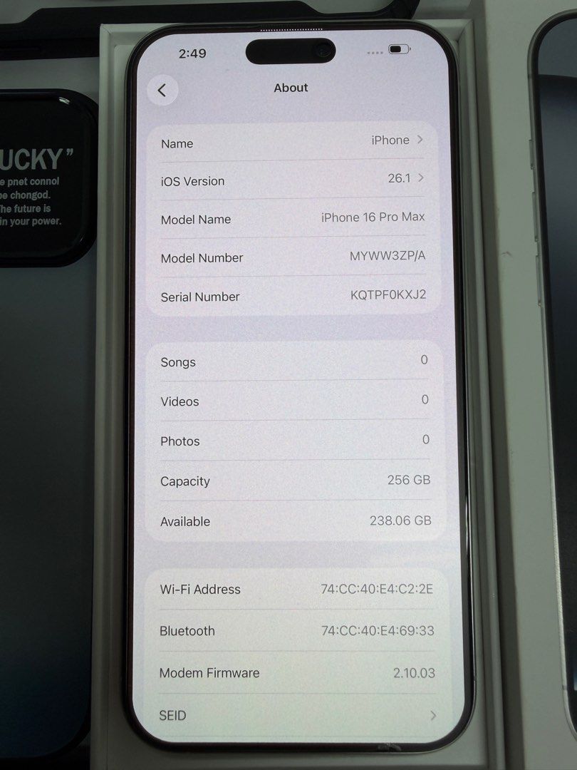 Iphone 16 Pro Max 256GB WHITE 99%, Mobile Phones & Gadgets, Mobile ...