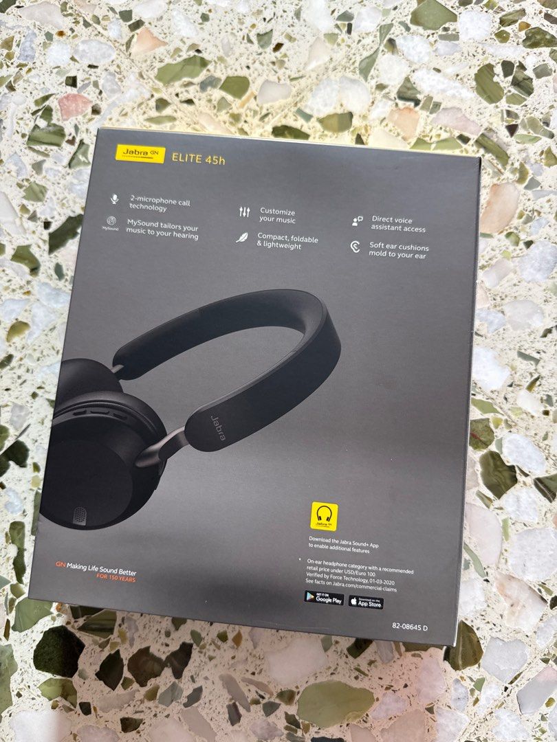 Jabra Elite 45h Wireless Headphones - Black, Audio, Headphones ...