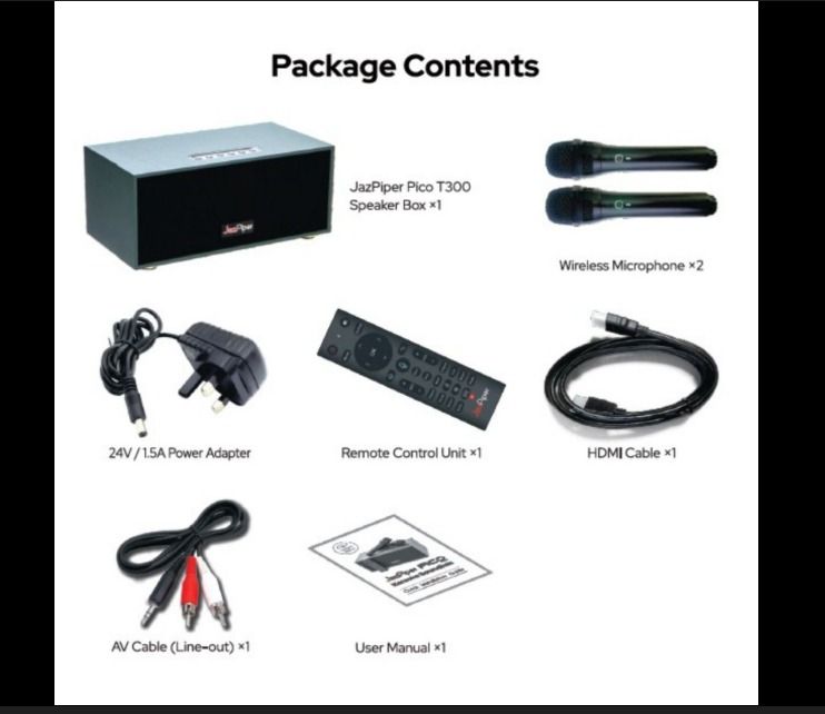 Jazpiper T300 Karaoke Sound System with 2 Mics Punggol Area, Audio ...