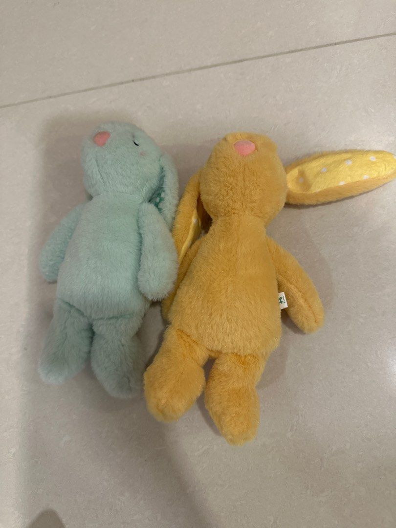 Jellycat Bunny Plushies - Mint & Yellow, Hobbies & Toys, Toys & Games ...