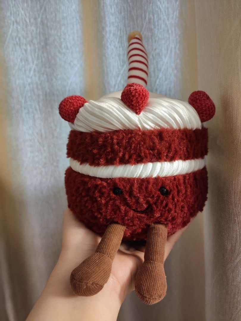Jellycat Red Velvet Cake Plush Toy, Hobbies & Toys, Toys & Games on ...