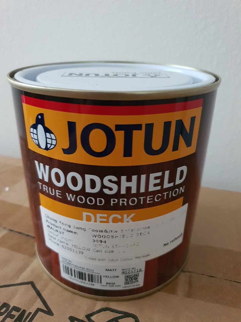 Jotun Woodshield Deck - Walnut (Matt finish), Furniture & Home Living ...