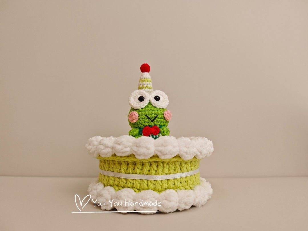 (っ )っ手鉤Keroppi 抹茶奶油生日蛋糕♥, 興趣及遊戲, 手作＆自家設計, 文具及工藝 - 手作 - Carousell