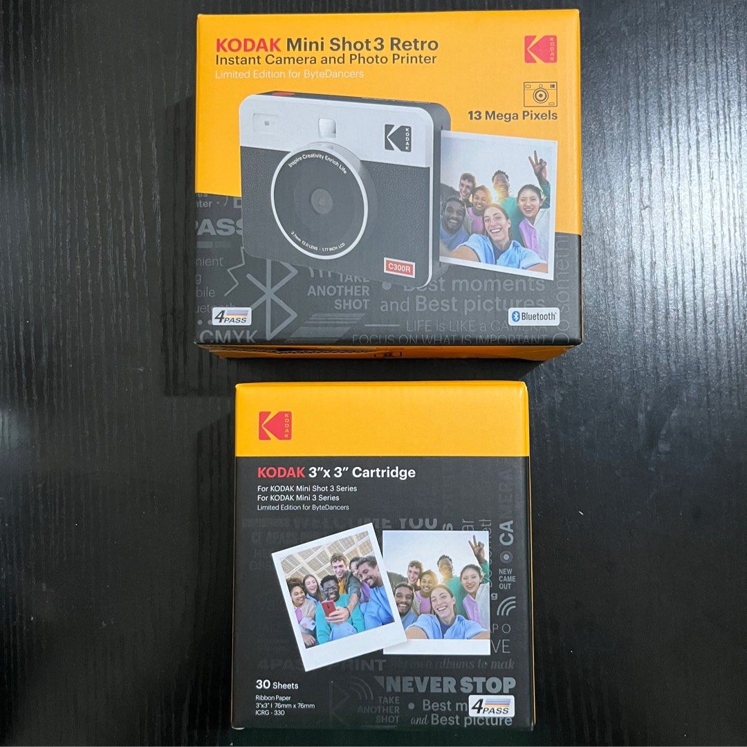Kodak C300R Mini Shot 3 Retro Instant Camera & Photo Printer ...