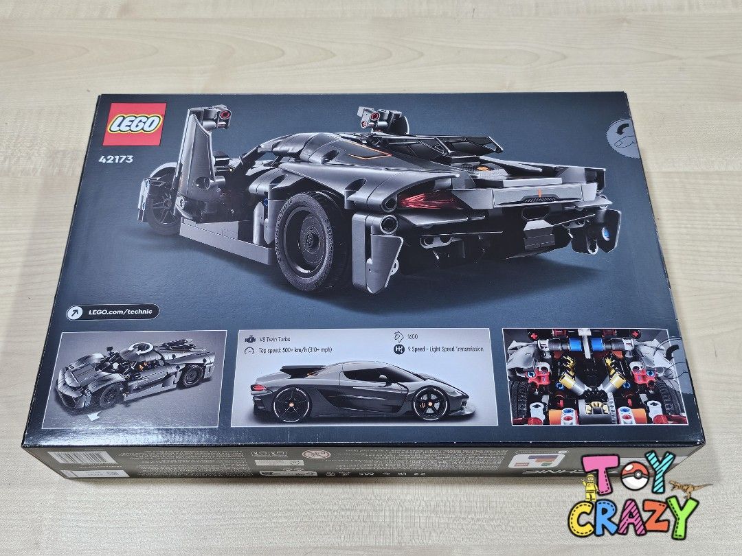 Lego Technic 42173 Koenigsegg Jesko Absolut Grey Hypercar, Hobbies ...