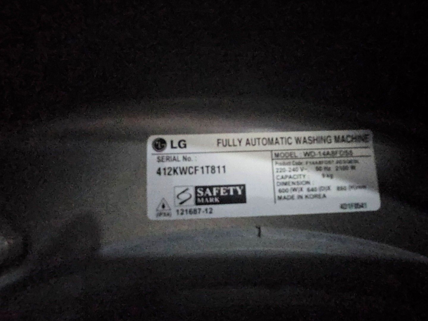 LG Inverter Direct Drive 9kg Washing Machine, TV & Home Appliances ...