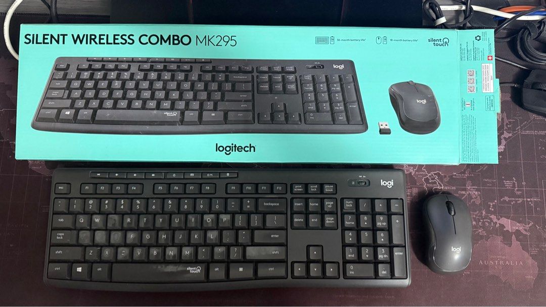 LOGITECH MK295 Wireless Combo Keyboard & Mouse with Silent Touch, Lag ...