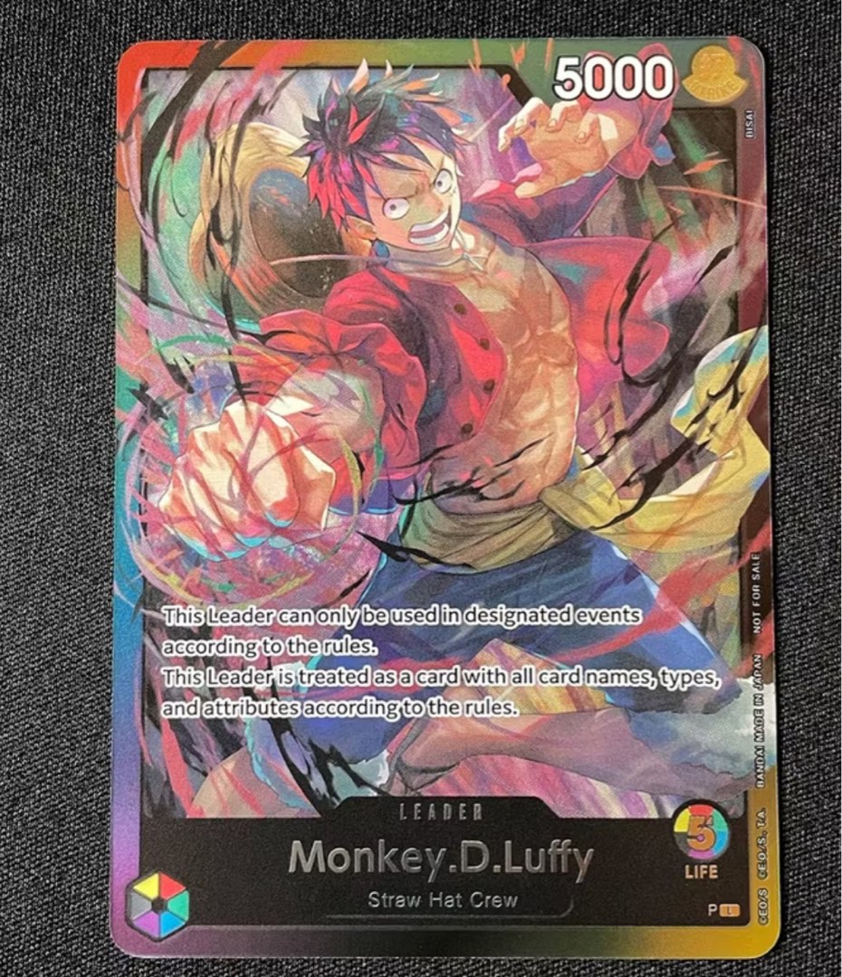 Luffy Rainbow Leader Card Promo One Piece OP01/OP02/OP03/OP04/OP06/OP07 ...