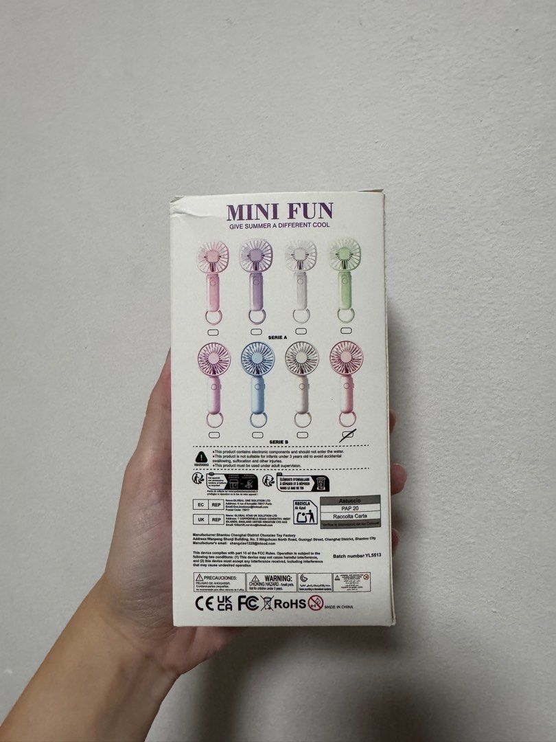 Mini Fun Portable Handheld Fan (pink), Furniture & Home Living ...