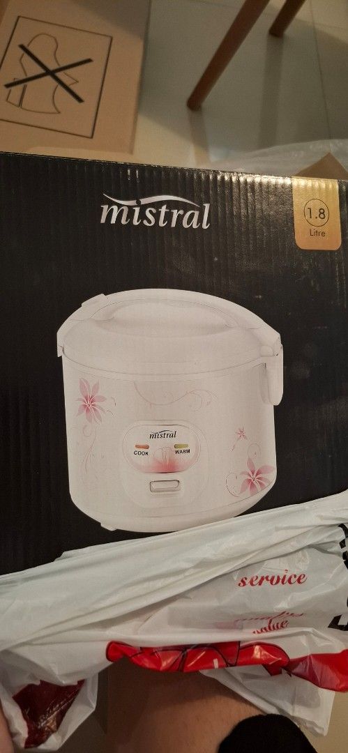 Mistral Rice Cooker - 1.8L Capacity, TV & Home Appliances, Kitchen ...