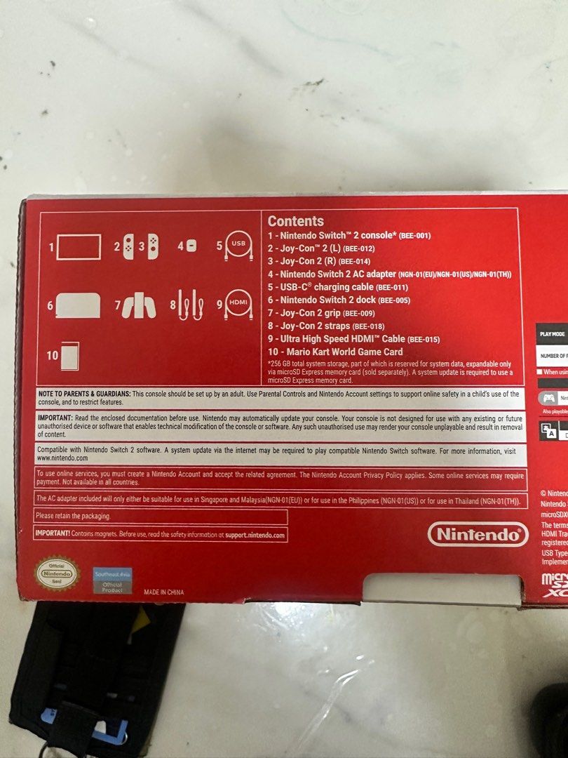 Nintendo Switch 2 Mario Kart Bundle W 256Gb MicroSd Express Card, Video ...