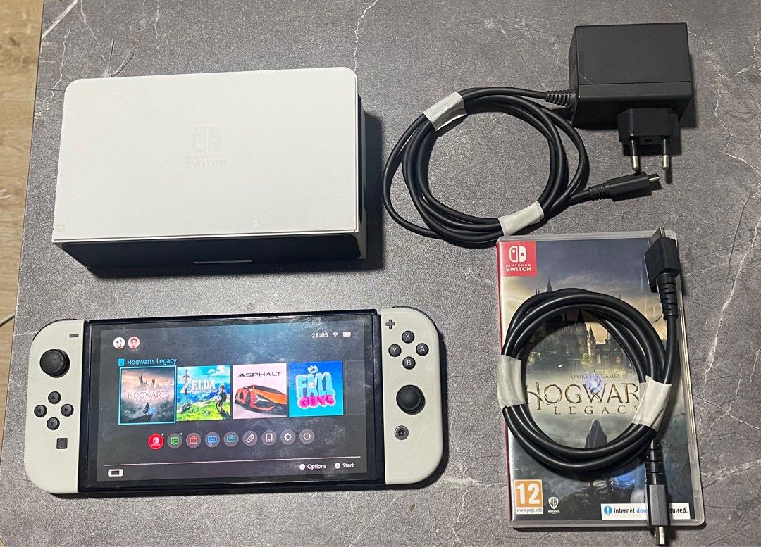 Nintendo Switch OLED White Console, Video Gaming, Video Game Consoles ...