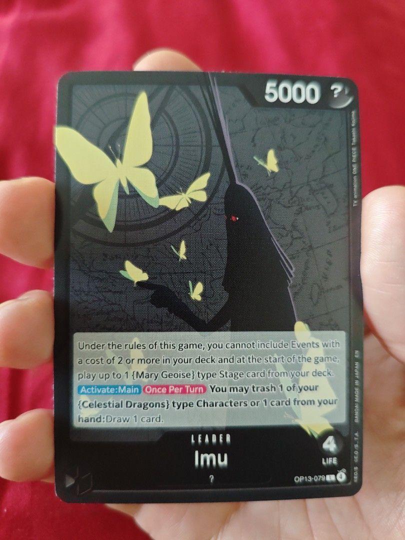 One Piece Card Game - Imu Leader Card, Hobbies & Toys, Toys & Games on ...