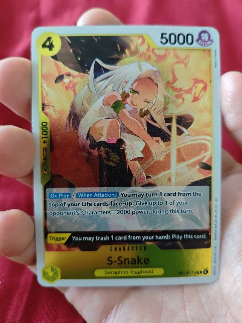 One Piece Card Game - S-Snake, Hobbies & Toys, Toys & Games on Carousell