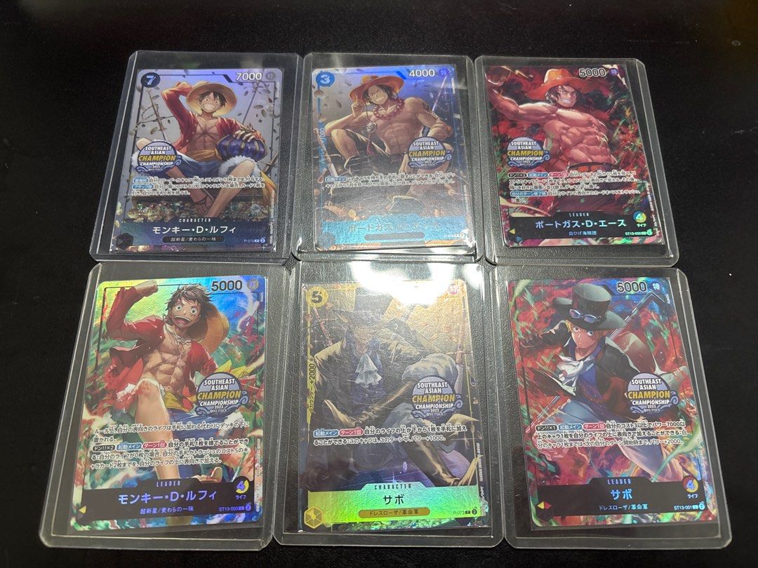 One Piece Card Game Mini-Tins Vol.1 All 6 Card Promo, Hobbies & Toys ...