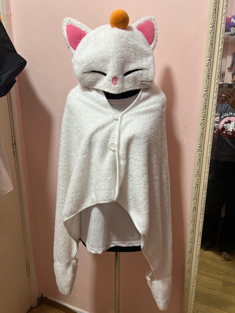 Original Final Fantasy XIV Moogle Hoodie Cape Hat, Hobbies & Toys, Toys ...