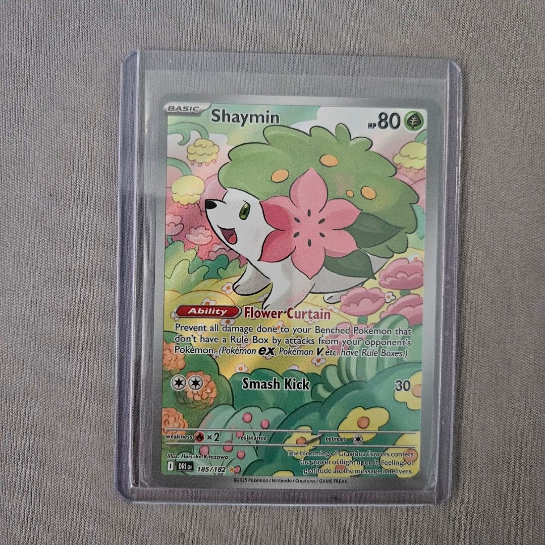 Pokemon Destined Rivals Shaymin Illustration Rare (185/182), Hobbies ...