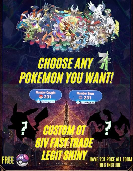 Pokemon Legends ZA - Custom Pokemon Alpha, Shiny, Level, Nature, IVs ...