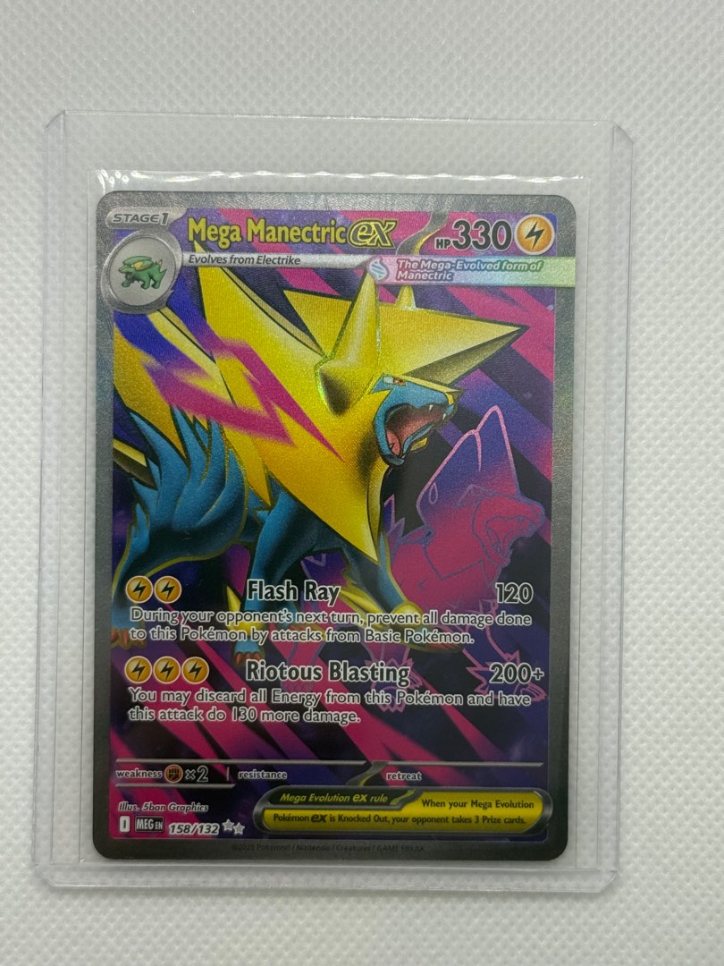 Pokémon TCG Mega Evolutions Mega Manectric FA- 158/132, Hobbies & Toys ...