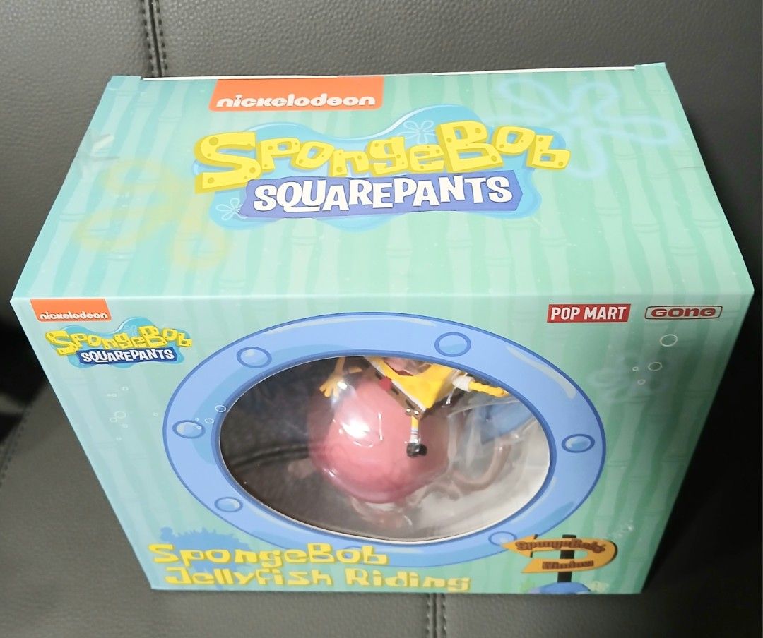 ️ POP MART Spongebob's Window- Spongebob Jellyfish Riding Figure ...