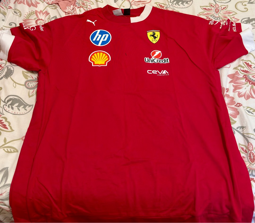 Puma for Scuderia Ferrari HP 2025 drivers T-shirt, Men's Fashion, Tops ...