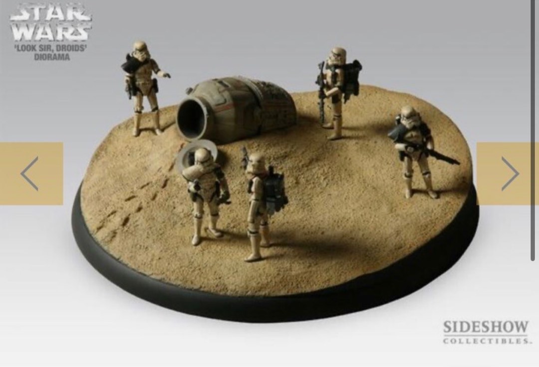 ‼️RARE BNIB Sideshow Star Wars “Look, Sir Droids” Sandtrooper Cinerama‼ ...