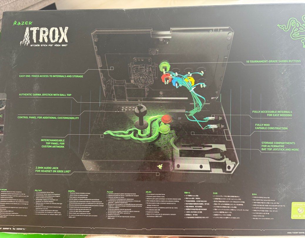 Razer Atrox Arcade Stick for Xbox 360 - Brand New, Video Gaming, Gaming ...
