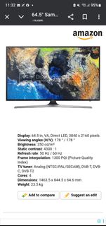 2024 model Samsung 55 inch Smart TV 4K UHD, TV & Home Appliances, TV ...