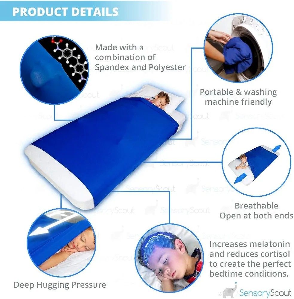 Sensory Scout Compression Sheet - Blue, Furniture & Home Living ...
