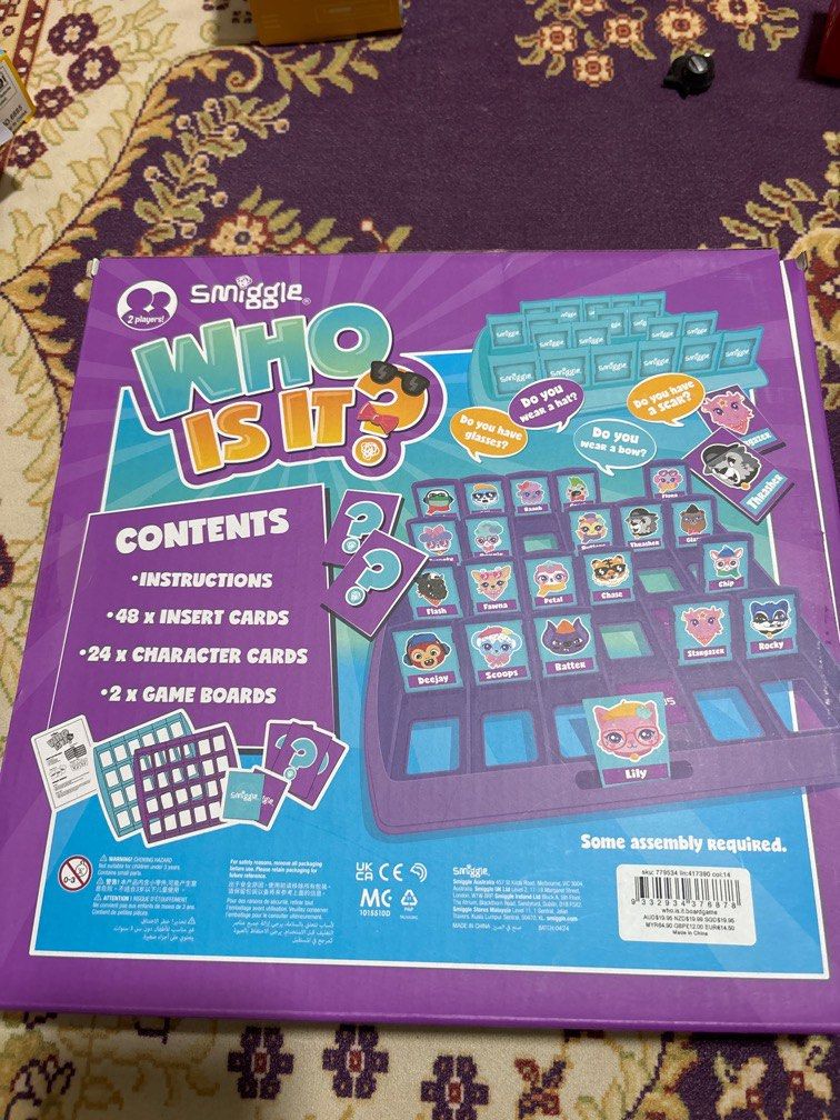 Smiggle Who is It Game, Hobbies & Toys, Toys & Games on Carousell