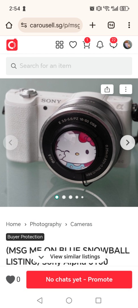 Sony Alpha 5100 Camera - White, Photography, Cameras on Carousell