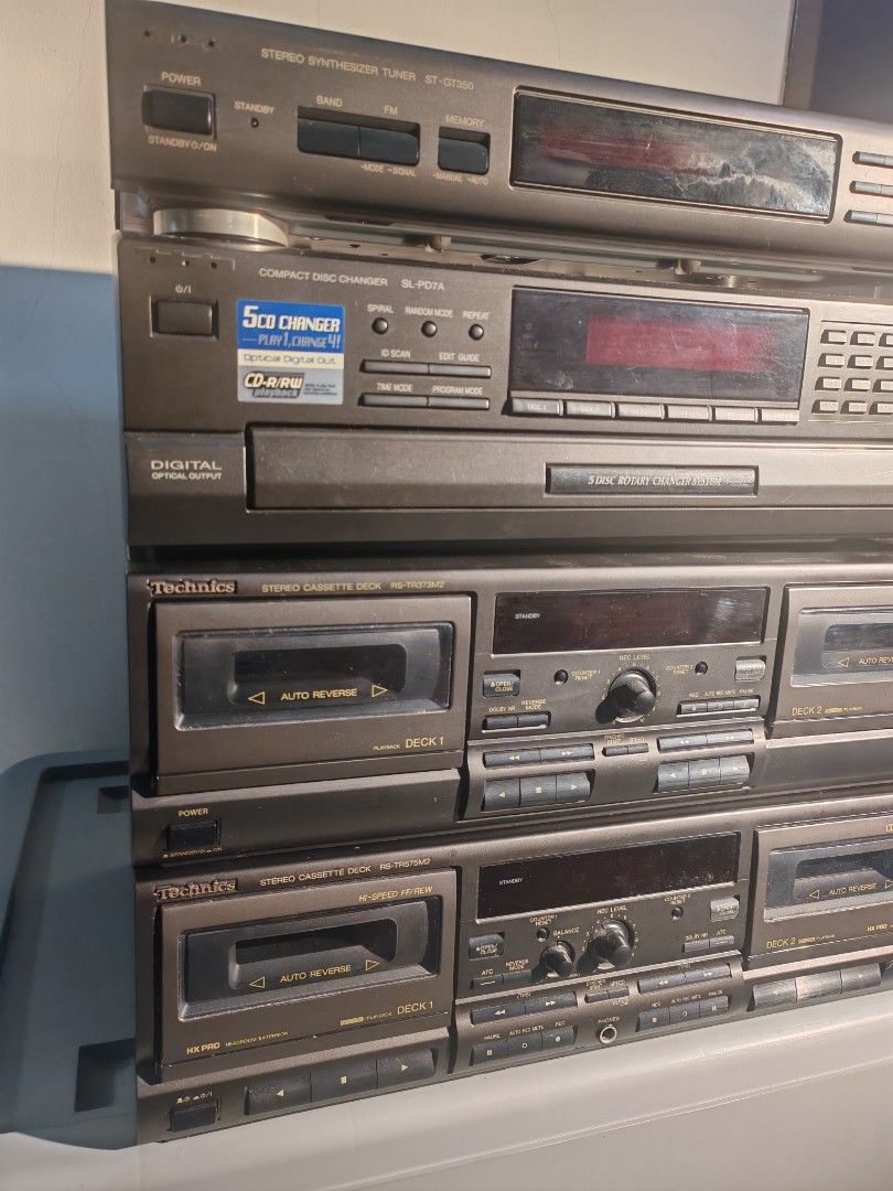 Technics Stereo System (Tuner, CD Player, Cassette Decks), Audio ...