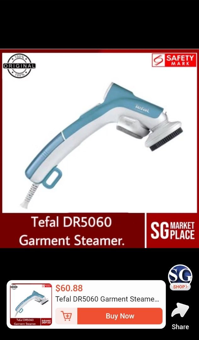 Tefal Garment Steamer DR5060 ultrasteam handheld, TV & Home Appliances ...