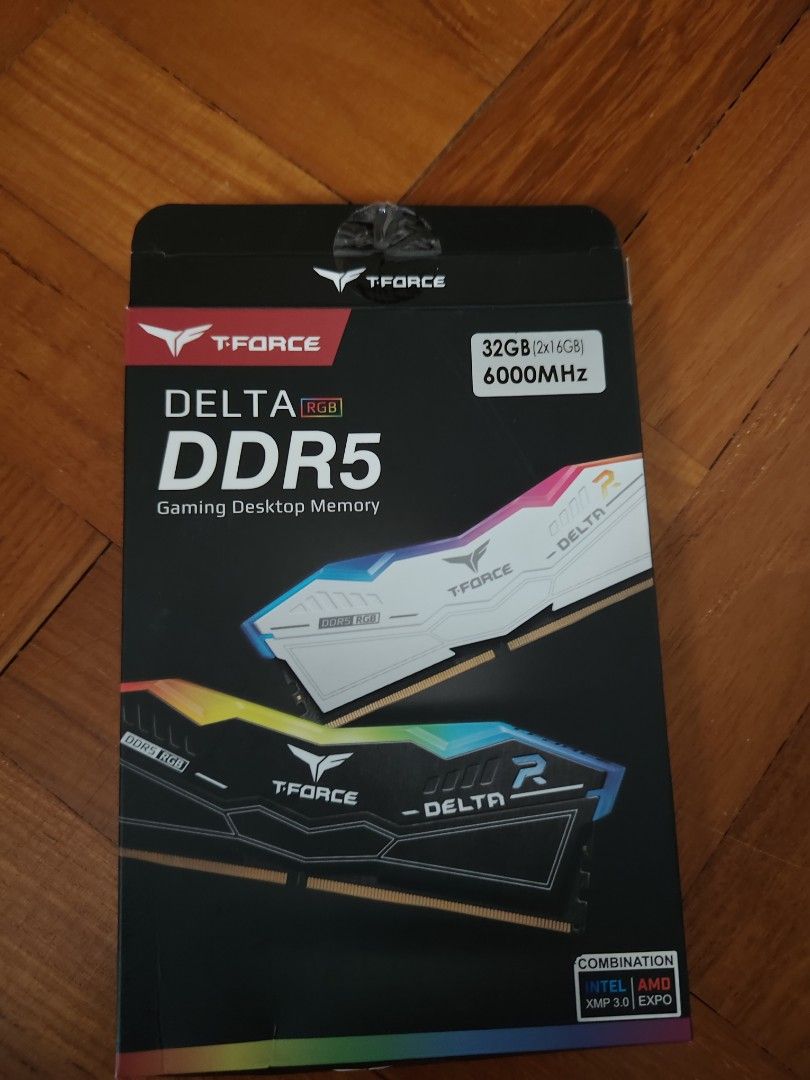 T-Force Delta RGB DDR5 32GB (2x16GB) 6000MHz RAM, Computers & Tech ...
