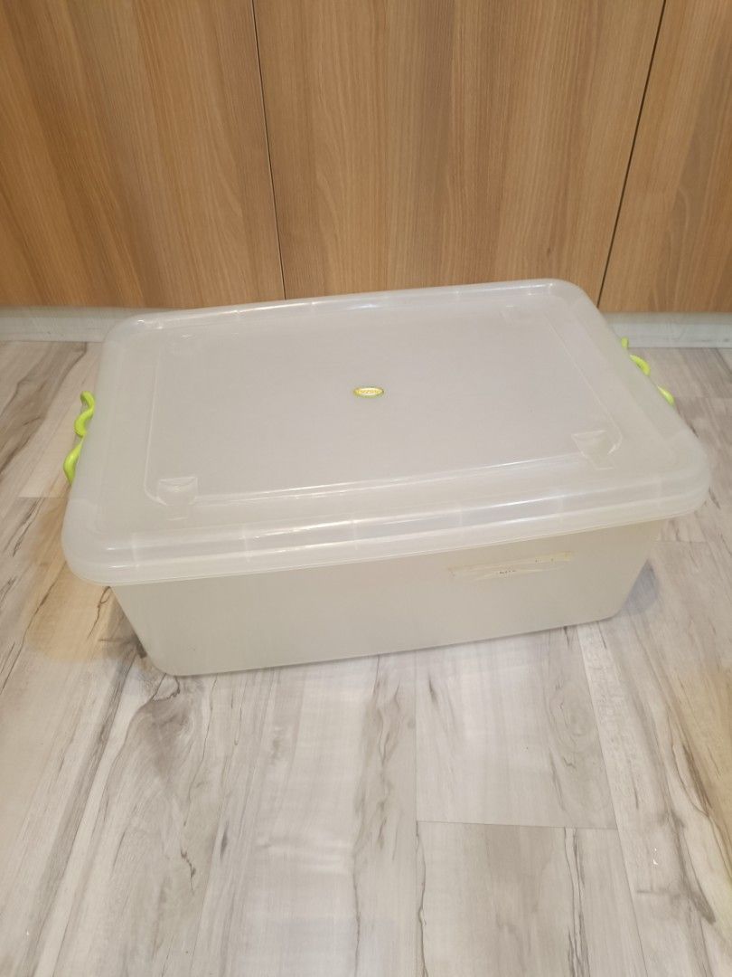 Toyogo Plastic Storage Box with Lid, Furniture & Home Living, Home ...