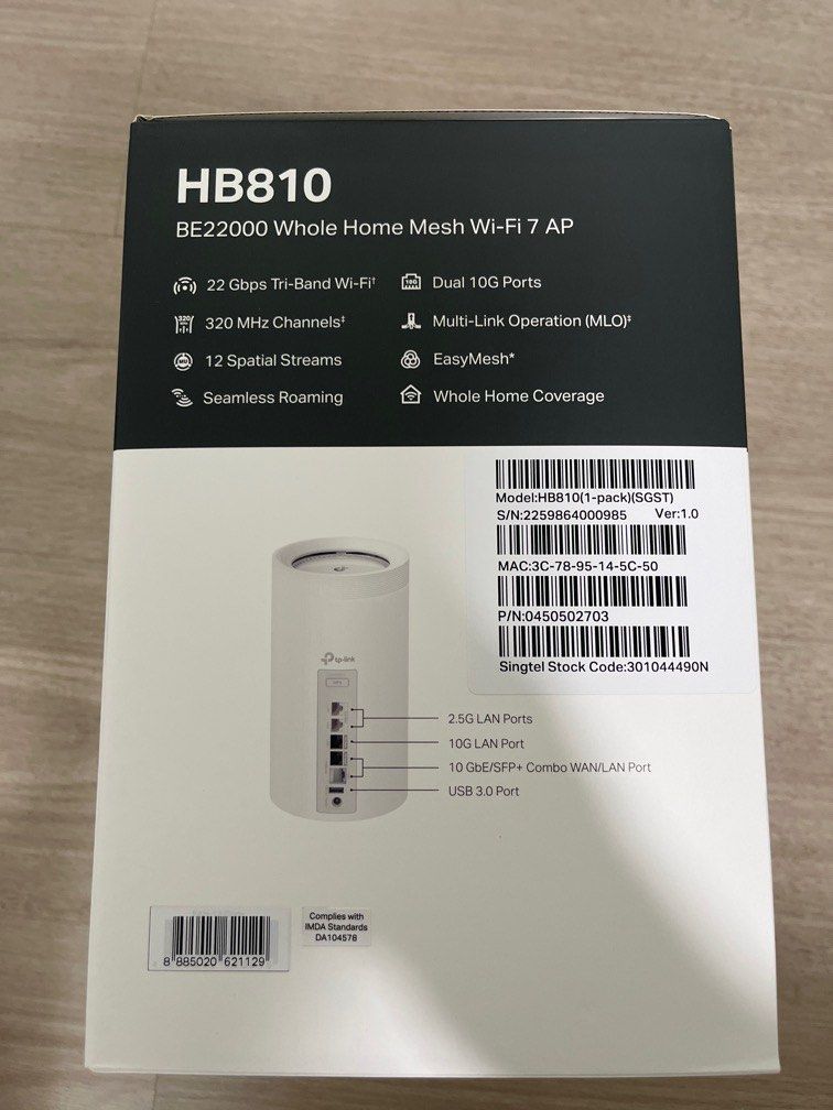 Tp link hb810 be22000 wifi 7 router 10gbps, Computers & Tech, Parts ...