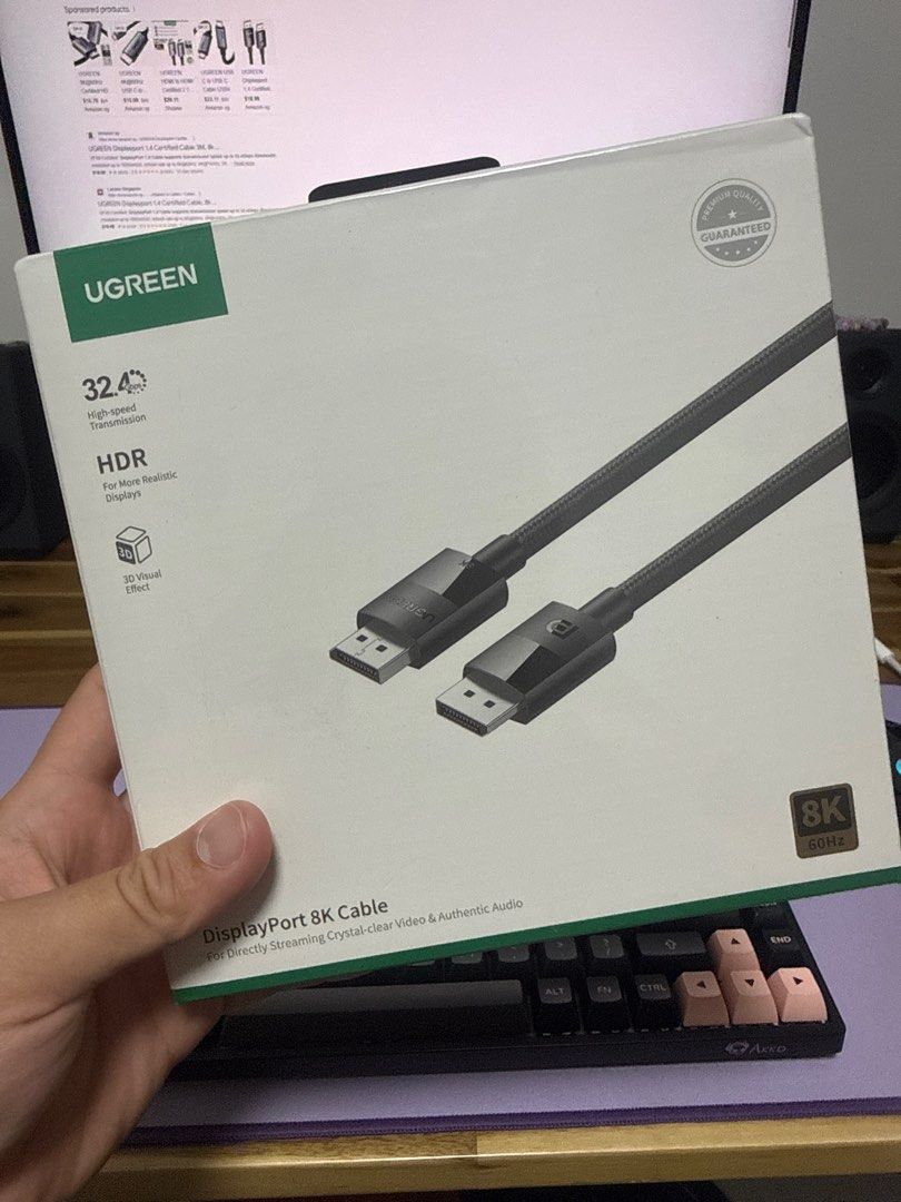 UGREEN DisplayPort 8K Cable, Computers & Tech, Parts & Accessories ...