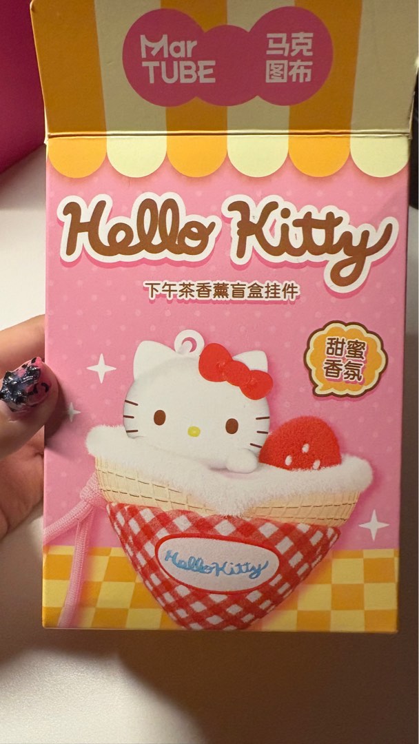 UNSEALED Hello Kitty Afternoon Tea Set Strawberry Donut Keychain ...