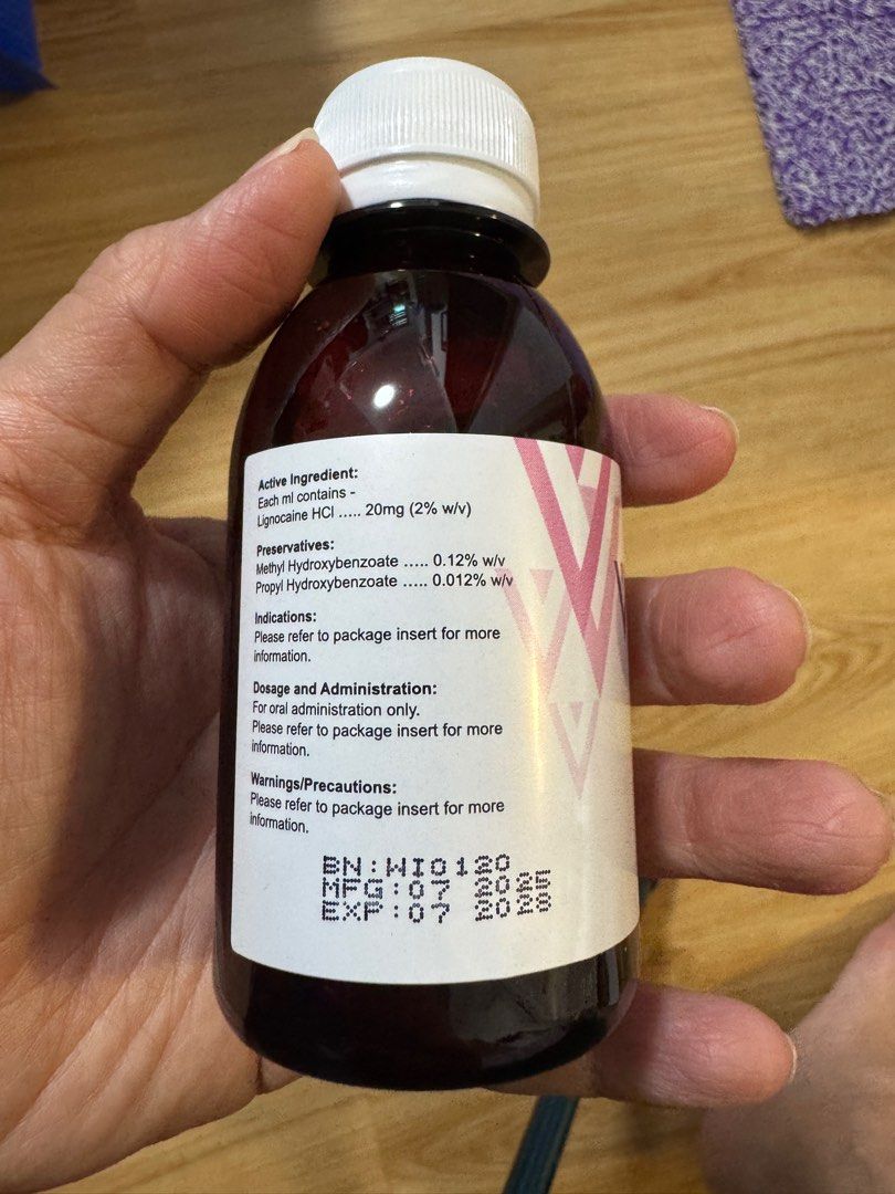 Vignocaine 2% w/v Viscous Solution 100ml, Beauty & Personal Care, Oral ...