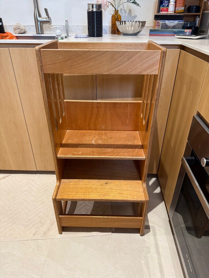 Wooden Learning Tower - Kitchen Helper Montessori tower, Babies & Kids ...